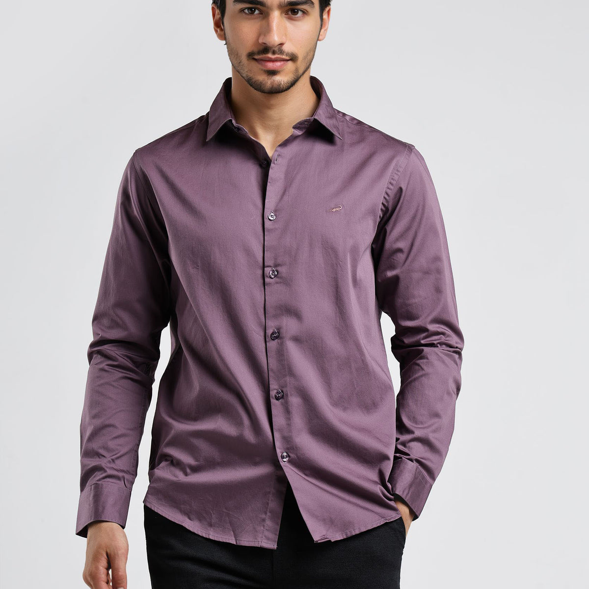 Buy Mercerized Fabric, Satin, Sheen, Crocodile Embroidered Logo At ...